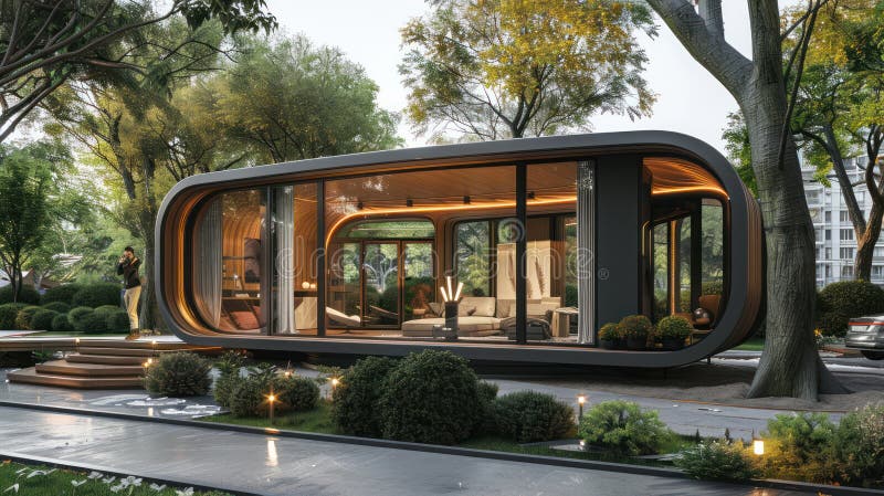 Modern Connected House Concept with Smart Technology Integration Stock ...