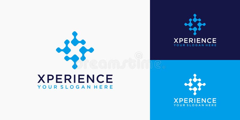 Modern Connection Letter X Logo Design. Stock Illustration ...