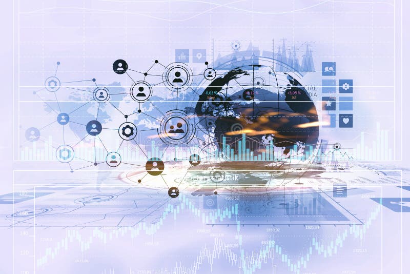 Modern Connection Technologies Background Stock Photo - Image of ...