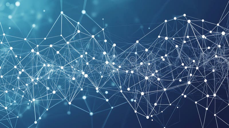 Modern Connectivity Concept. Clean White Nodes Linked by Thin Lines ...