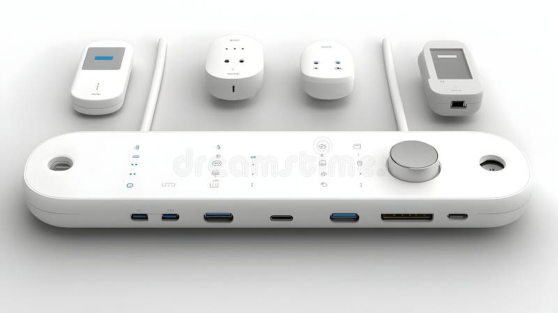 Smart Home Control Hub stock illustration. Illustration of automation ...