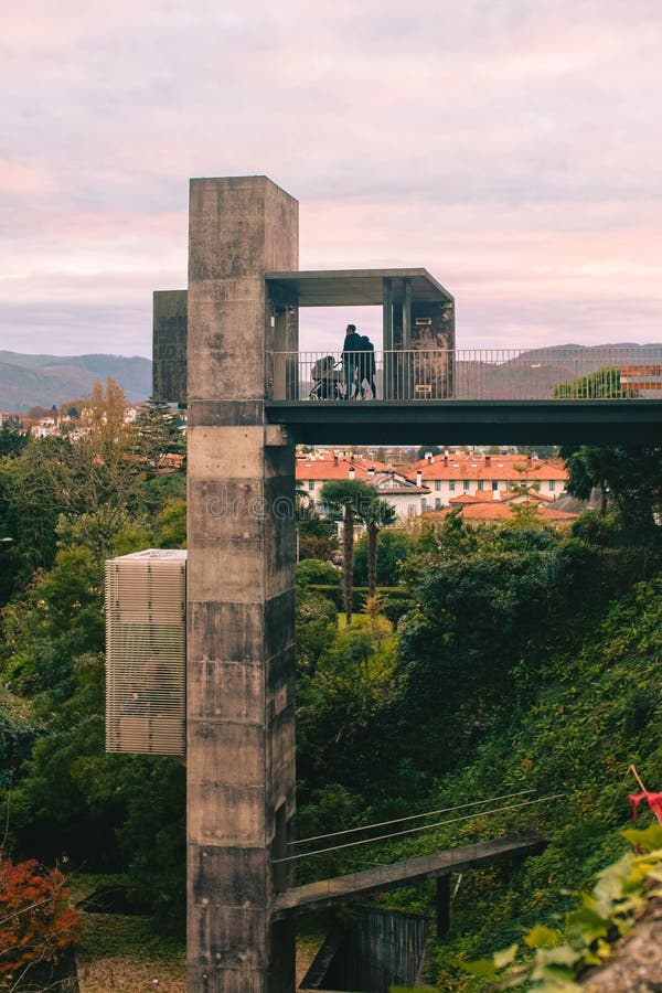 Modern Conservatory with a Mesmerizing City View, Vertical Stock Image ...