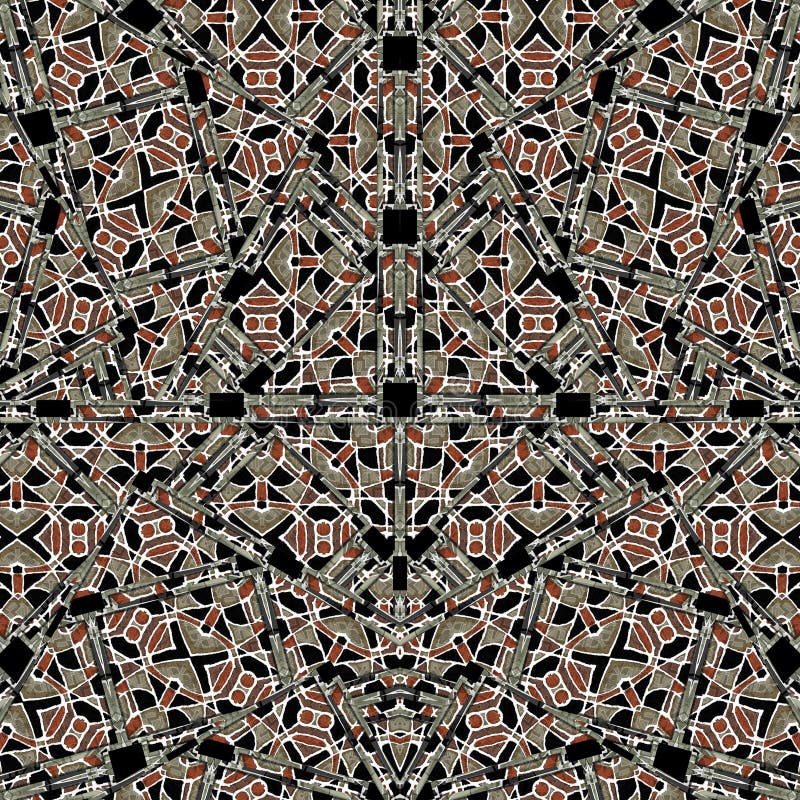 Modern Constructed Tech Pattern Stock Illustration - Illustration of ...