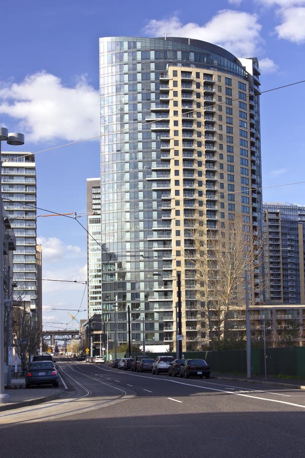 Modern Buildings, Portland Oregon. Stock Photo - Image of northwest ...