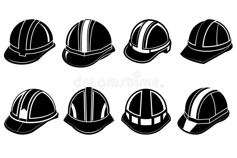 Modern Construction Helmet Vector Illustration. Stock Vector ...