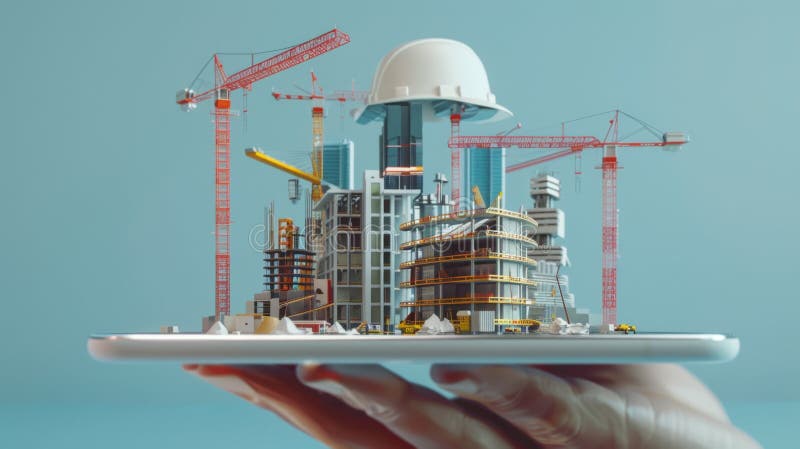 The Modern Construction Model.AI Generated Image Stock Photo - Image of ...