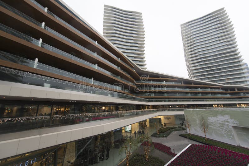 Modern construction editorial stock photo. Image of center - 61346713