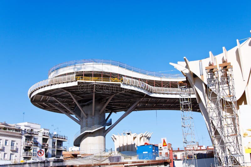 Modern Construction In Seville Spain Stock Photo - Image of metal ...
