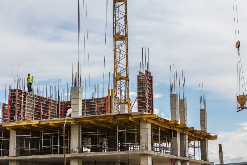 Modern construction stock photo. Image of working, structure - 175968742