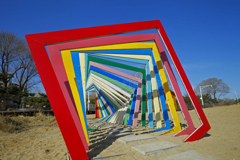 Modern Construction Steel, Surreal Design in the Future Stock Photo ...