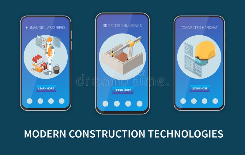 Modern Construction Technologies Background Stock Vector - Illustration ...