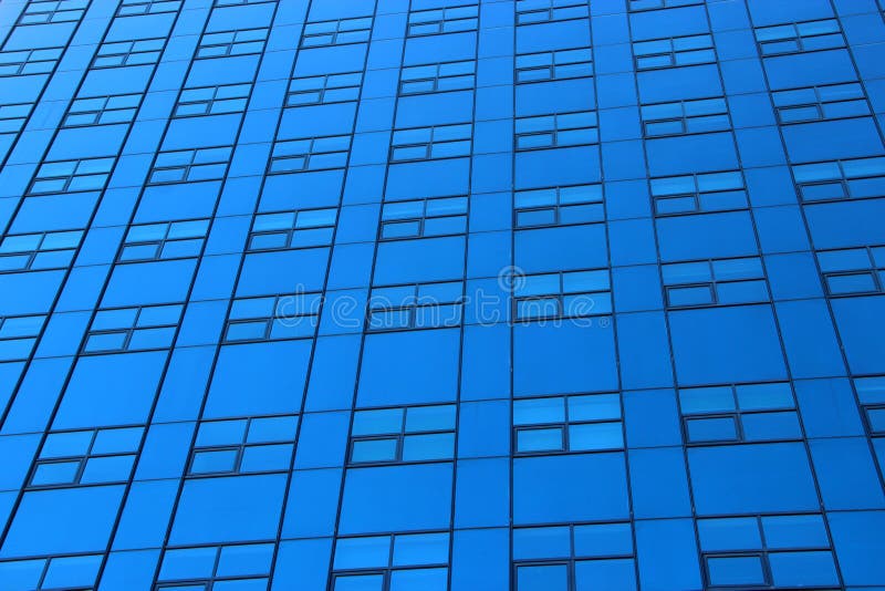 Modern Construction. Texture from Equal Modern Windows on Skyscraper ...