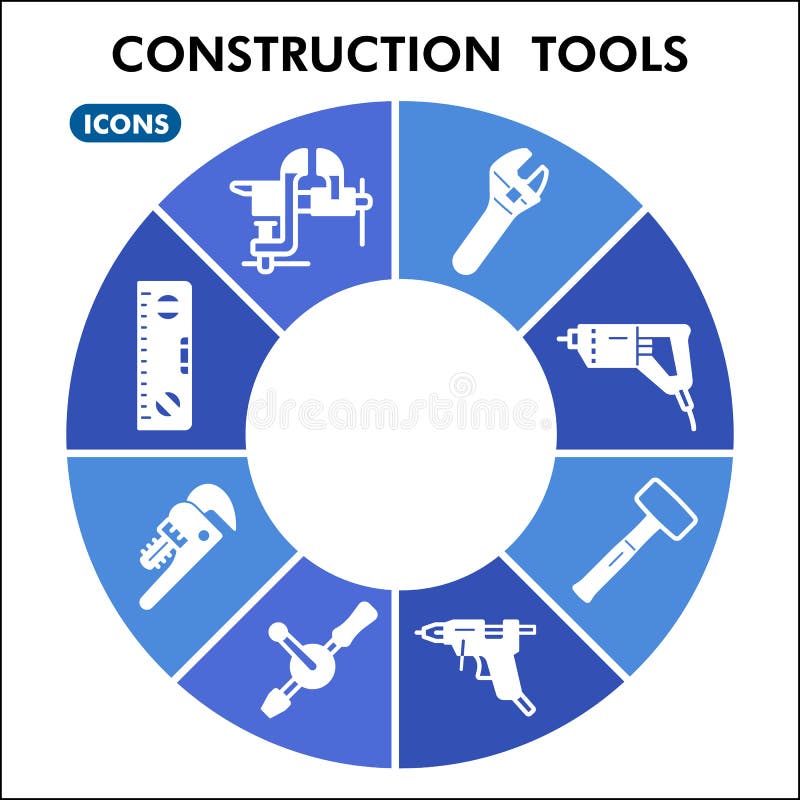 Modern Construction Tools Infographic Design Template. Building ...