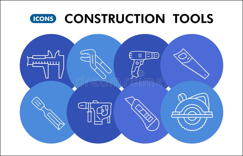 Modern Construction Tools Infographic Design Template. Building ...