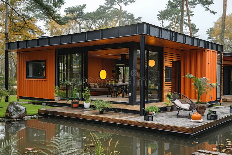 Modern Container House, Future Concept, Modern Design Stock Image ...