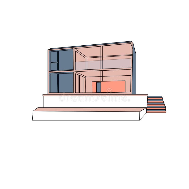 Container House Building with Logo Vector Isolated Stock Vector ...