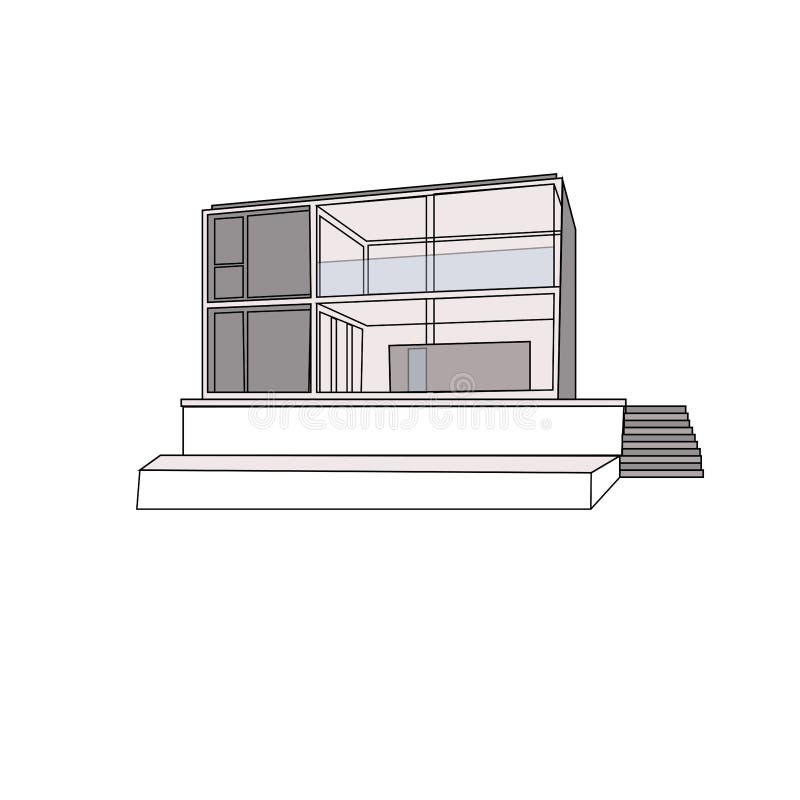 Container House Building with Logo Vector Isolated Stock Vector ...