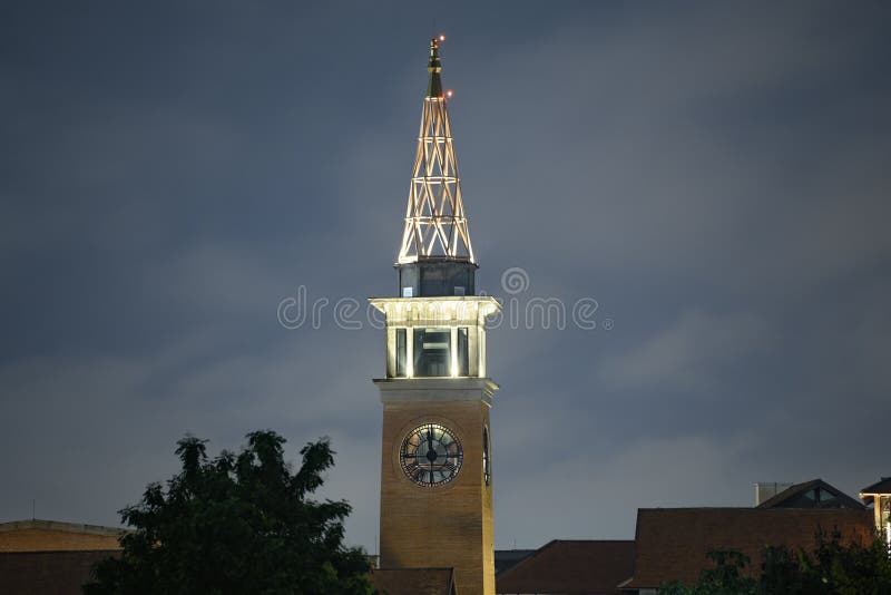 A Modern Contemporary Clock Tower Stock Photo - Image of home, town ...