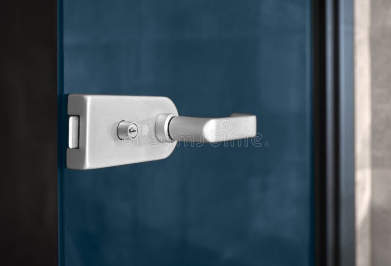 Modern, Contemporary Satin Handle and Keyhole Detail Stock Photo ...