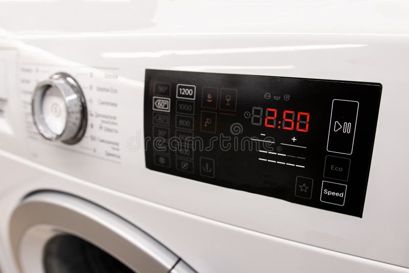 Modern Control Panel of Household Appliances Stock Photo - Image of ...