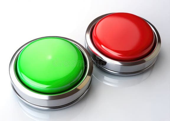 Modern Control Panel with Red and Green Push Buttons a Clean ...