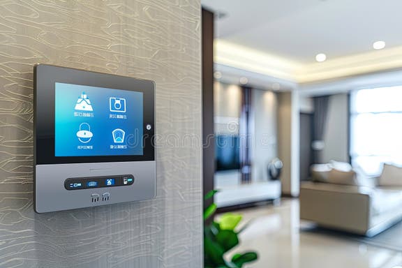 A Modern Control Panel with a Touchscreen Interface is Mounted on a ...