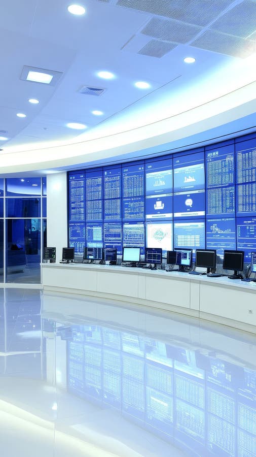 Modern Control Room Curved Data Monitors Stock Photos - Free & Royalty ...