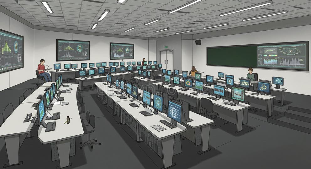 Control Room Computer Stock Illustrations – 16,755 Control Room ...