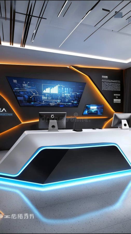 A Modern Control Room with Sleek Design and Advanced Technology ...