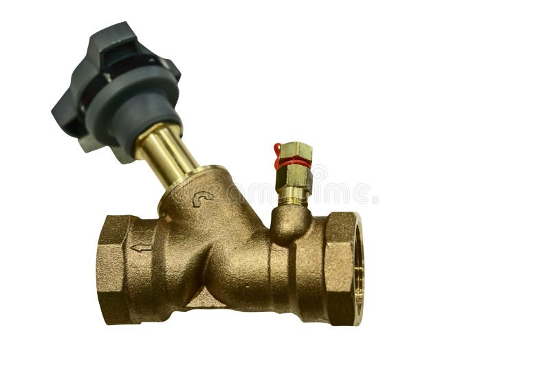 Modern Control Valve Closeup Isolated on White Background Stock Photo ...
