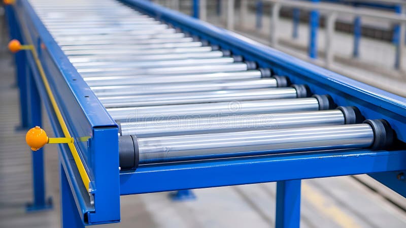 Modern Conveyor System in Industrial Warehouse Setting Stock ...