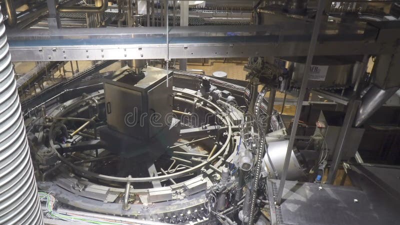 Modern Conveyor Belt for the Production of Ice Cream. Ice Cream ...