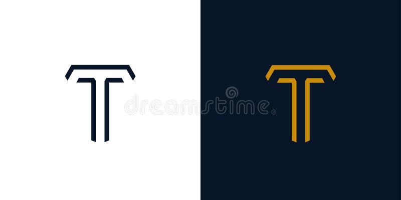 Modern T logo design stock vector. Illustration of innovation - 271366982