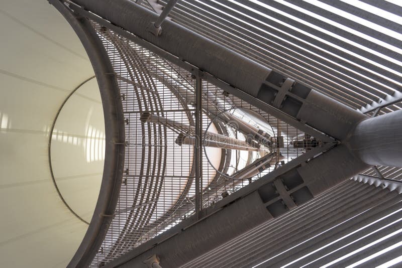 Modern Cooling Structure. Perspective View Stock Photo - Image of ...