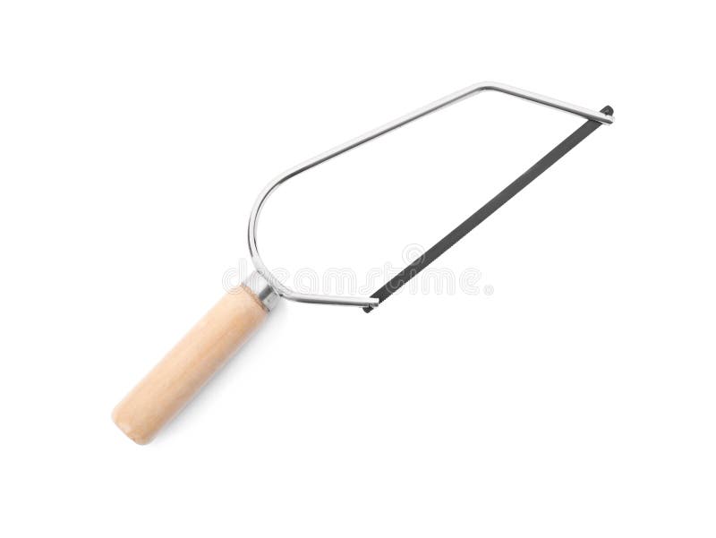 Carpenter Coping Saw. New Coping Saw on the Table Stock Image - Image ...