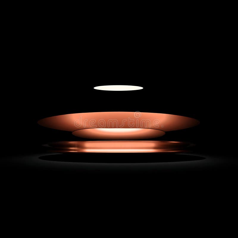 Modern Copper-Colored Lighting Fixture Displayed Against a Dark ...