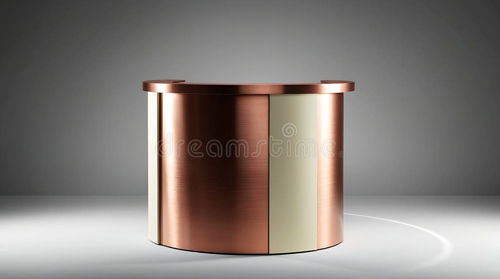 Modern Copper and Cream Reception Desk Stock Illustration ...
