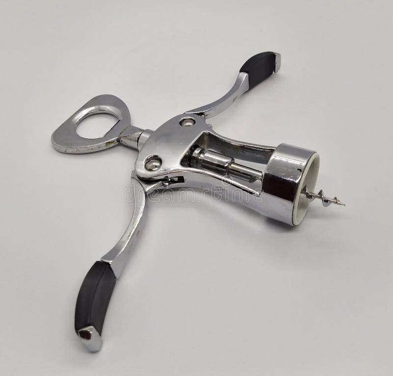 Modern Corkscrew on a White Background Side View Stock Image - Image of ...