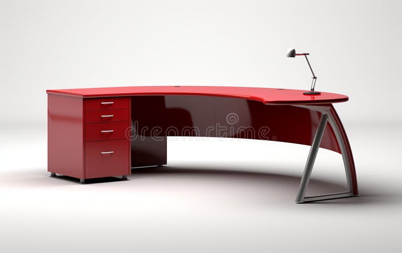 Modern Corner Desk with a White Background -Generative Ai Stock ...