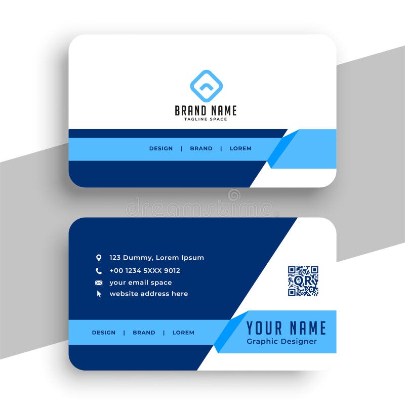 Modern Corporate Business Card Layout for Individual Information Stock ...