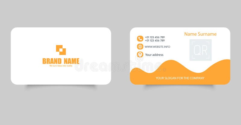 Modern Corporate Business Card Template with Abstract Waves. Stock ...