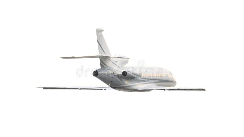 Modern Corporate Business Jet during Flight, Isolated on White ...