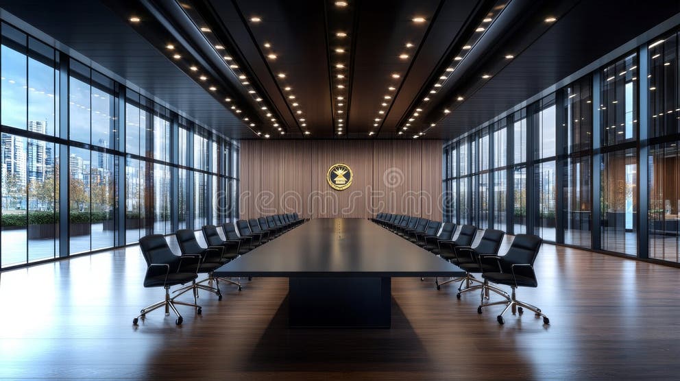 Modern Corporate Conference Room Designed for Collaborative Discussions ...