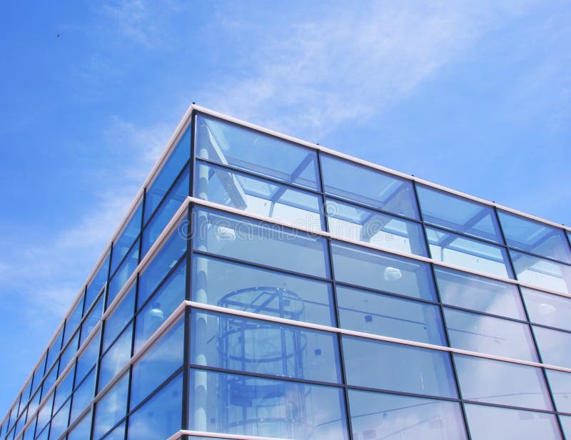 Modern Corporate Glass Building Stock Image - Image of clear, blue ...