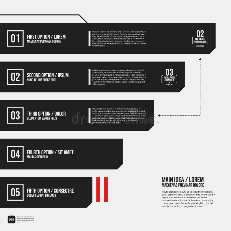 Modern Corporate Graphic Template with Black Elements Stock Vector ...