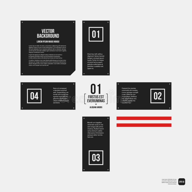 Modern Corporate Graphic Template with Black Elements Stock Vector ...