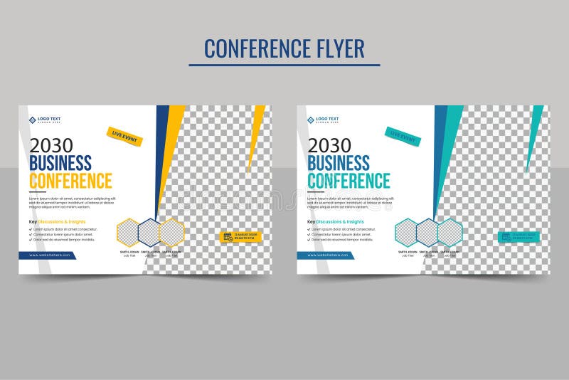 Modern Corporate Horizontal Business Conference Flyer Layout and ...