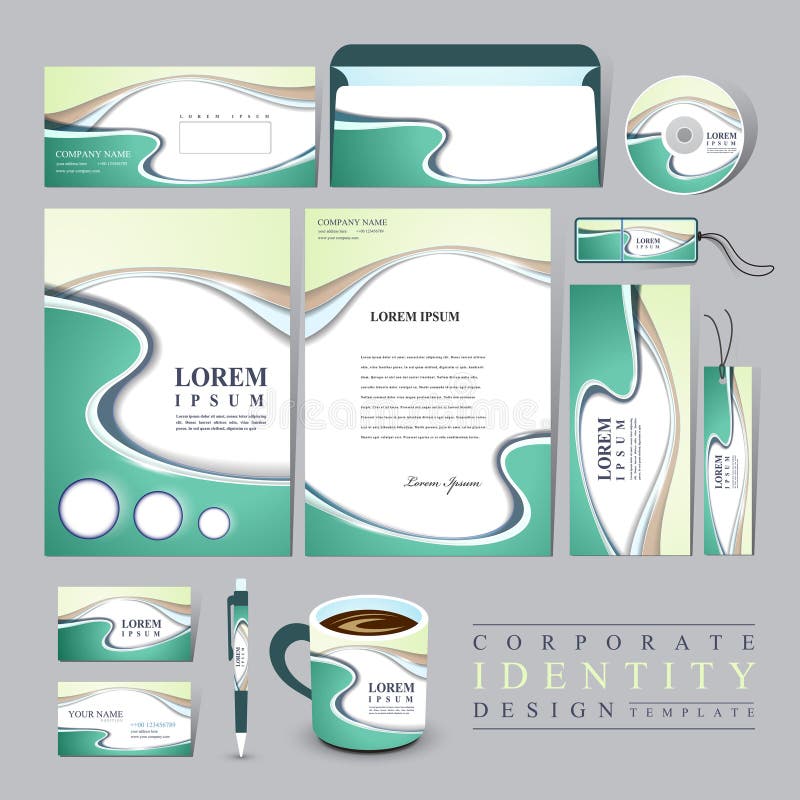 Modern Corporate Identity Design Set Stock Vector - Illustration of ...