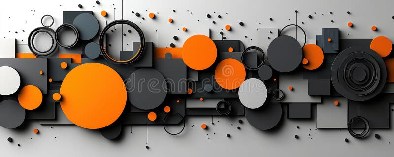 Modern Corporate Infographic with Geometric Shapes Stock Image - Image ...