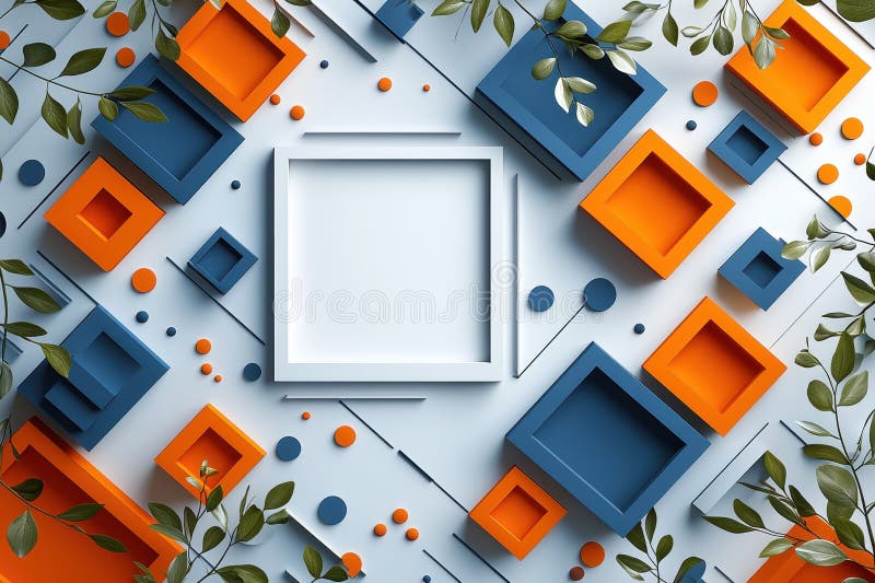 Modern Corporate Infographic with Geometric Shapes Stock Photo - Image ...